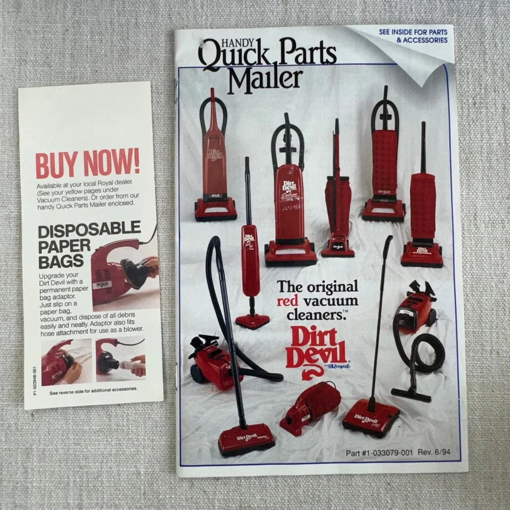 Dirt Devil | Other | Vintage Royal Dirt Devil Model 3 Hand Vac Red ...